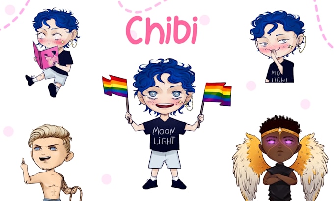 Draw cute chibi art in my style by Rym_oleksa | Fiverr