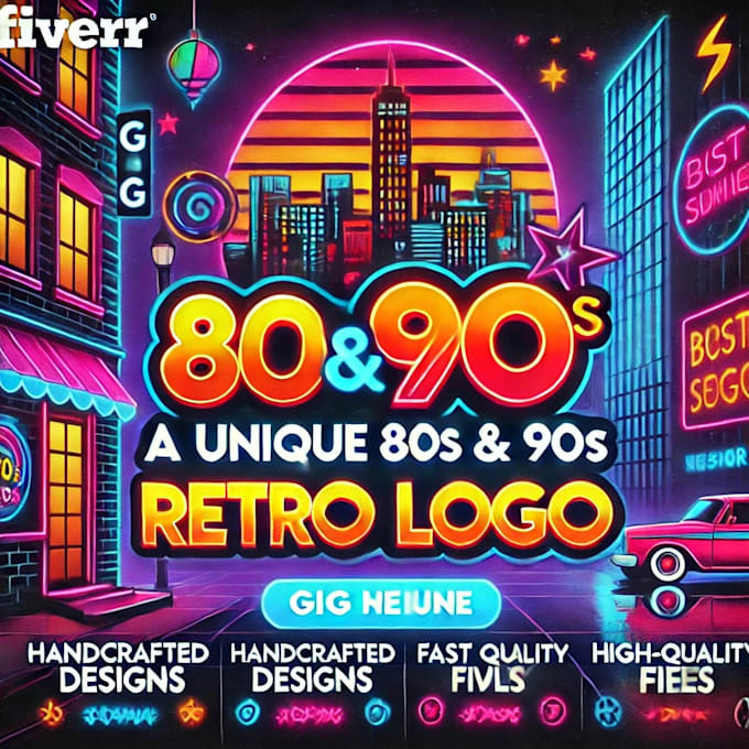 Design a bold 80s or 90s retro logo with a vintage touch by Madiha ...