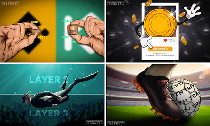 Draw custom eye catching crypto banners and thumbnails by Kokila ...