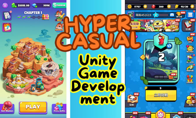Develop 2d 3d unity hyper casual game with unity game development ...
