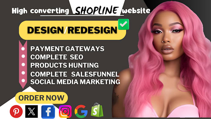 Shopline website redesign converting shopline website design shopify marketing by Bams_agency02 ...