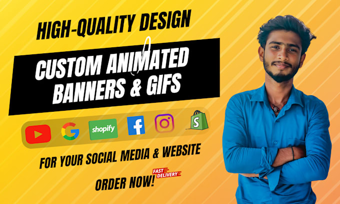 Custom animated banners and gifs fast delivery by Hirthavarman | Fiverr