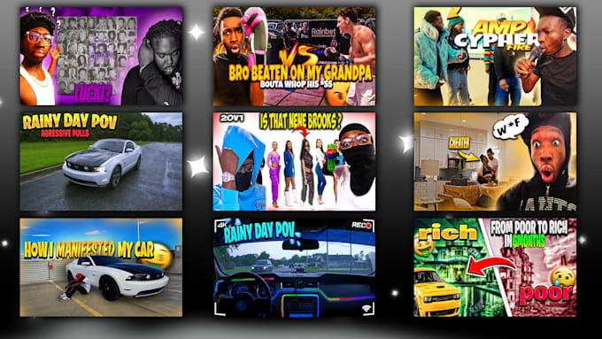 Create colorful eyecatching thumbnails by Texlavisualz | Fiverr