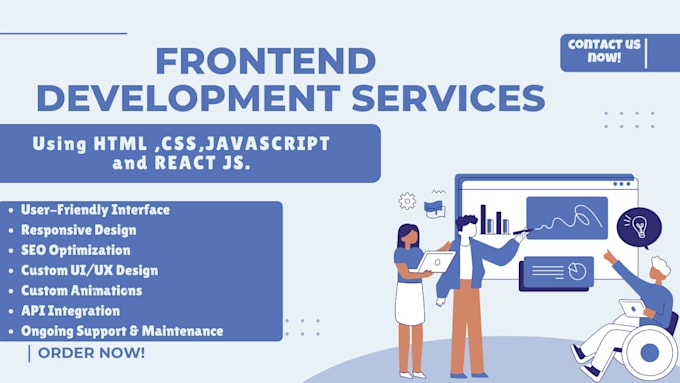 Do front end web development in react and javascript by Tania4637 | Fiverr