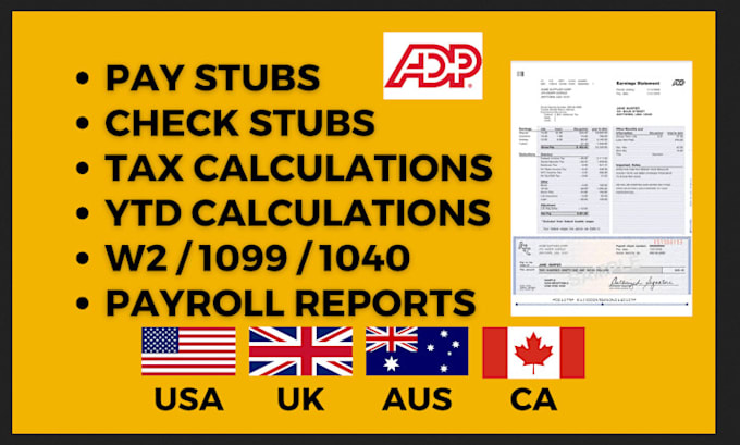 Do paystub , payroll , checkstub , pay stubs and check stub for you by Grayson_stubs | Fiverr