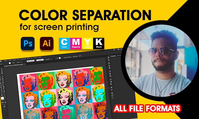 Color separation for cmyk screen printing, different formats by Javier ...