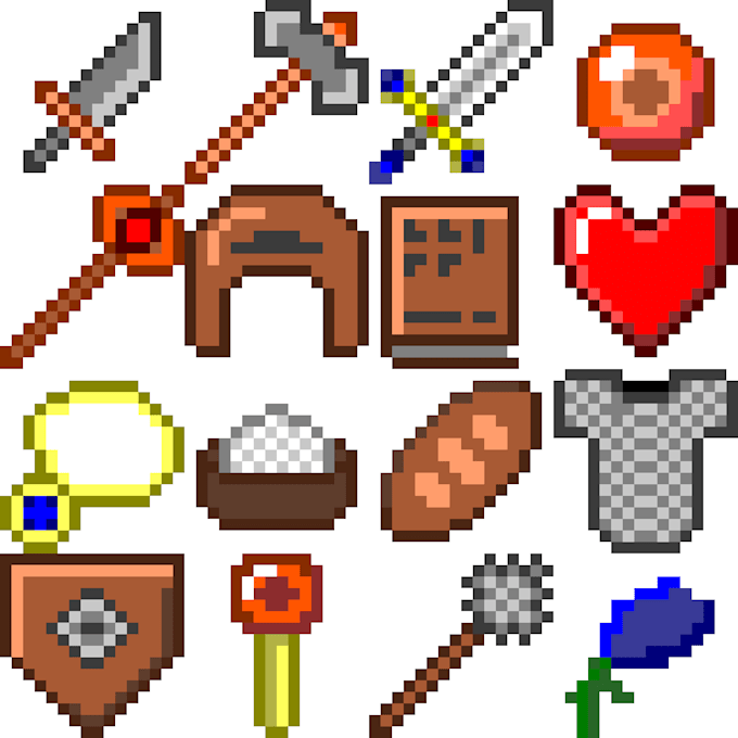 Create pixel art assets for your game or animation by Deltapixelarts ...