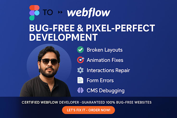Design webflow website, figma to webflow by Khairul889 | Fiverr