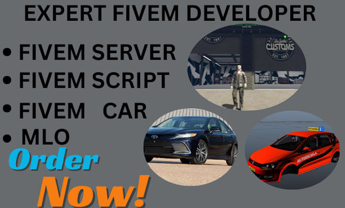 Be your fivem developer, fivem script, fivem server, fivem asset, mlo ... Be your fivem developer, fivem script, fivem server, fivem asset, mlo ...