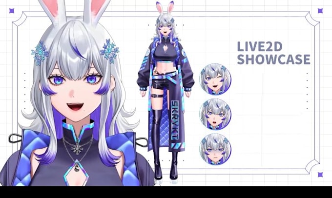 Stunning live2d vtuber commission, live2d rigging, ready to rig model, facerig by Vtube_model ...