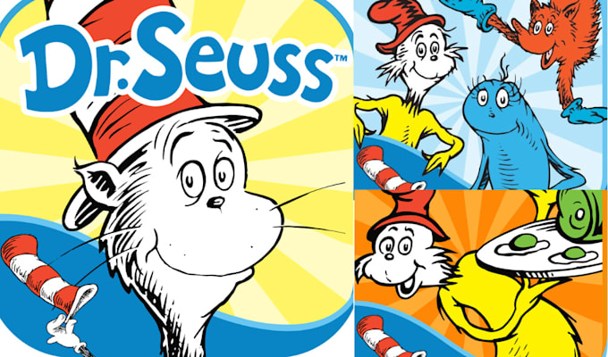 Design children book illustration rhyme in the style of dr seuss ...