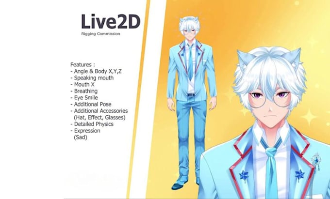 Design and rig live 2d model, vtuber avatar in anime or realistic by ...
