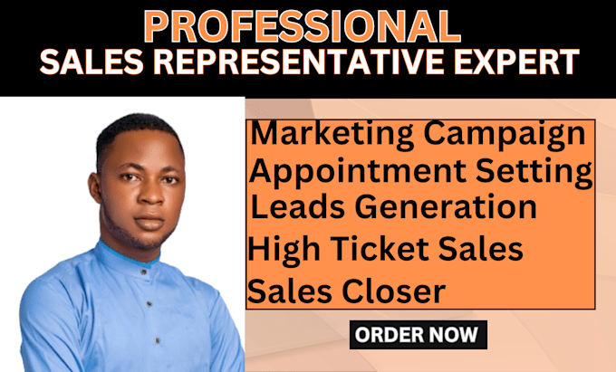 Do commission based sales closer, online sales representative, lead generation by Kayodeob | Fiverr