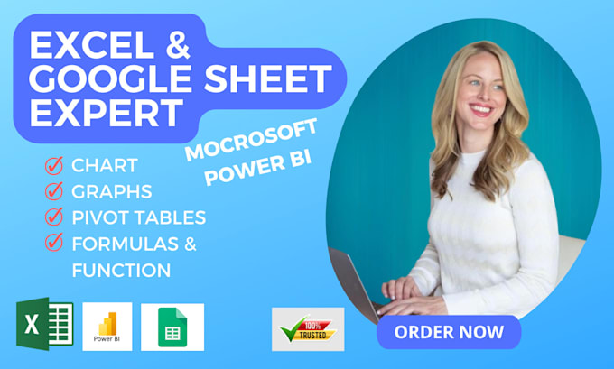 Do excel, spread sheet functions, expert in power bi, google sheet professional by Thalia_joy ...