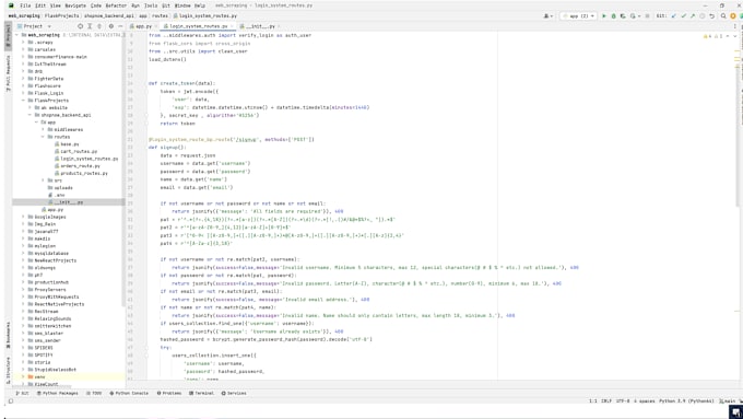 Make a web app, backend api with flask framework in python by John ... Make a web app, backend api with flask framework in python by John ...