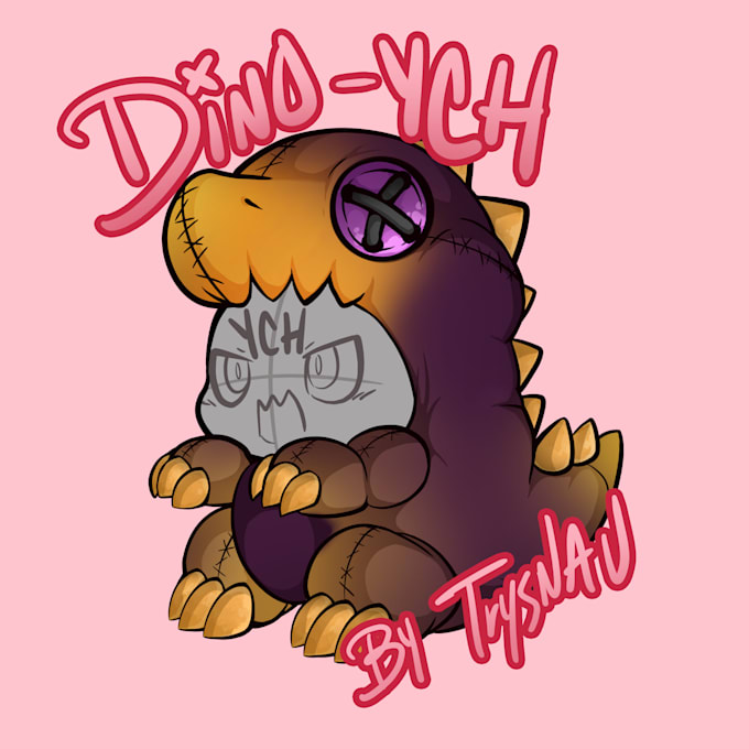 A chibi dino ych by Trysnau | Fiverr