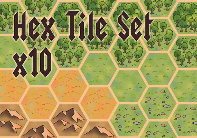 Create a unique hex tile set by Polinka_dot | Fiverr