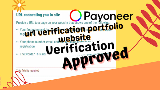 Payoneer url verification portfolio website by Kristoffergarci | Fiverr