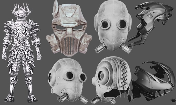 Design full knight 3d model armor, wearable superhero cosplay mask suit ...
