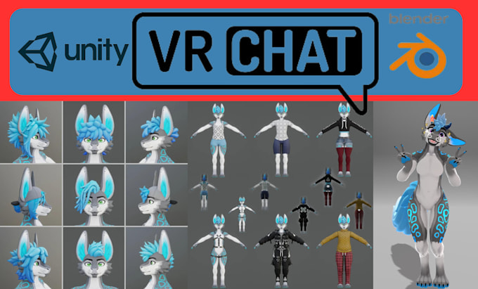 Create your vrchat avatar, furry avatar, vrc furry and furry character ...