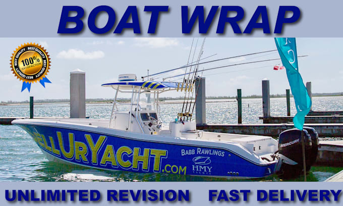 Unique boat wrap designs, boat wrap, wrap boat by Hassandesign45 | Fiverr