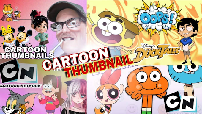 Design and draw clickbait cartoon thumbnail gaming cartoon and yt ...