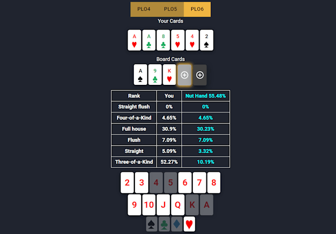 Create a poker tool for omaha plo5 plo6 and short deck by John_harry95 ...