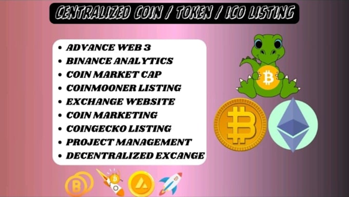 List your coin and token to coin market cap coingecko binance ico listing by Listing_pro56 | Fiverr
