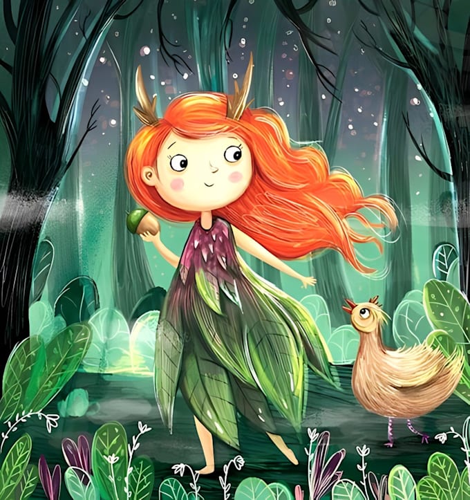 Design children story book illustration children story book covers by ...