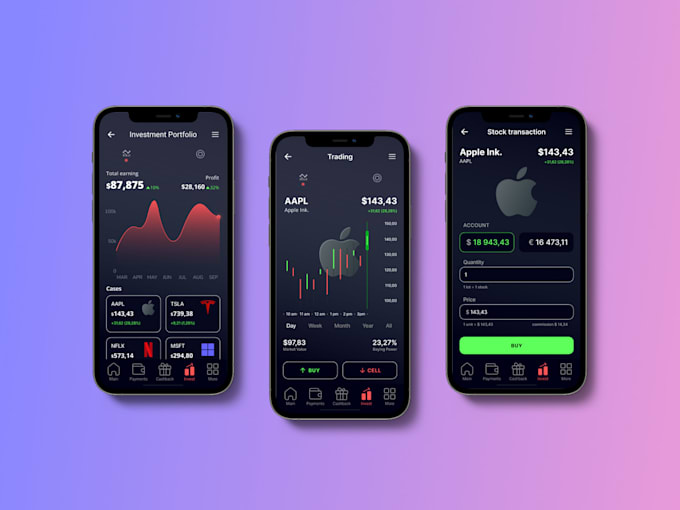 Design modern creative best mobile app ui ux design in figma by ...