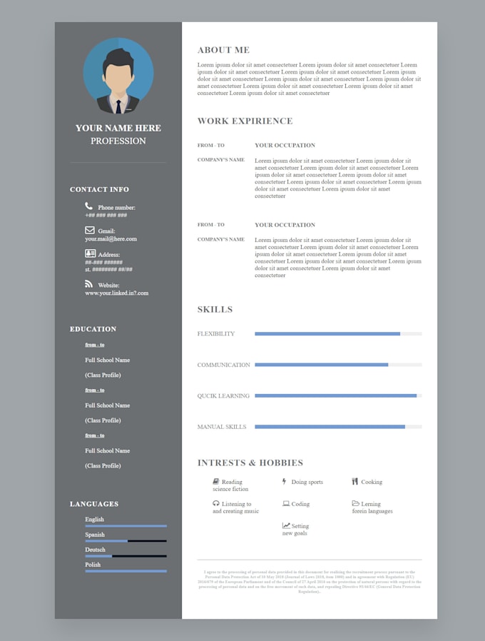 Upgrade your cv in html to fit all screens and look great by ...