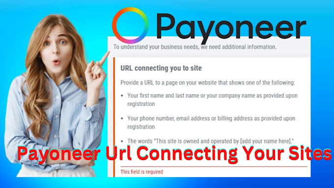Payoneer url connecting you to site verification portfolio website by Kristoffergarci | Fiverr