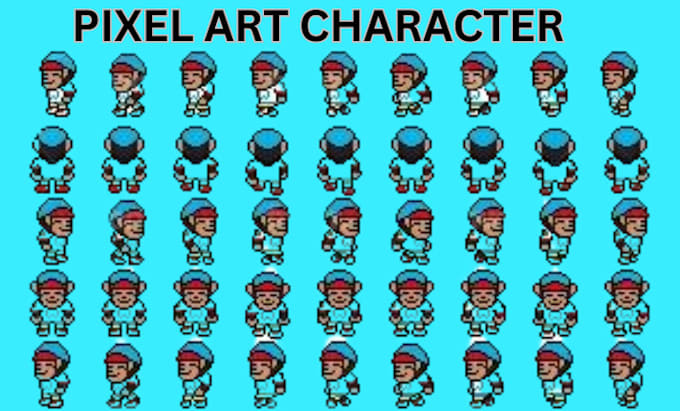 Create pixel art, pixel character design sprite assets or animations ...