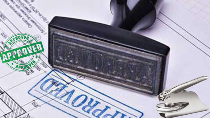 Stamp and sign your site plan, house plan, city permit, floor plan and ...