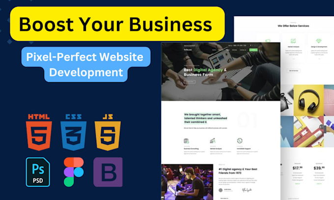 Transform your figma design into a stunning website using html, css ...