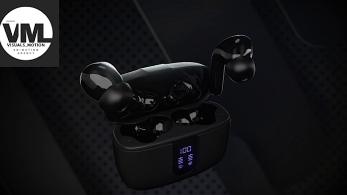 Do 3d earbud animation, 3d earbud design, 3d headset, 3d headphone ...