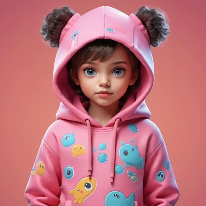 Create ai fashion model for kid clothing,hoodie,human like design for ...