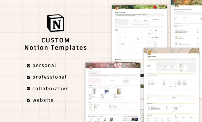 Create a custom and advanced notion template for you by Twili13 | Fiverr