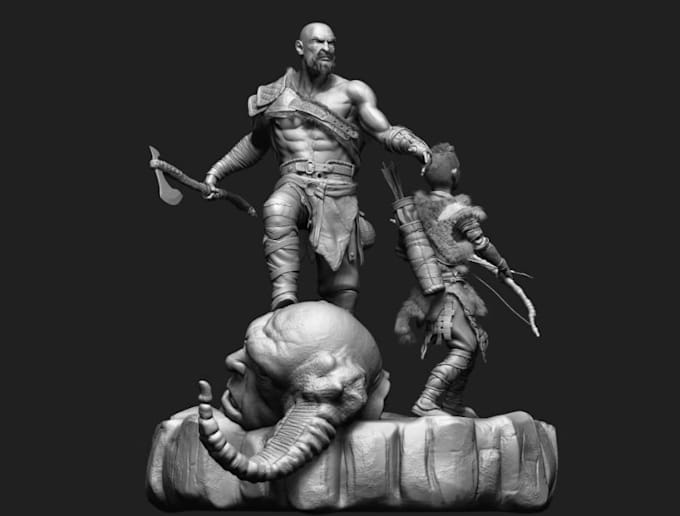 Make 3d character model 3d sculpting 3d bust stl file in blender for 3d ...