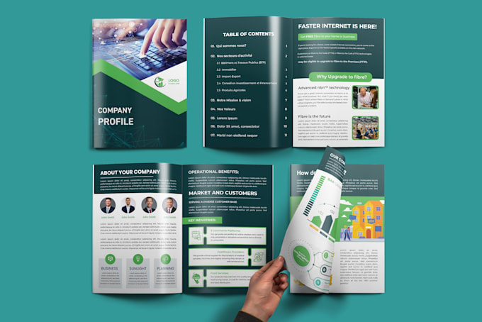 Design brochure, company profile, handbook, magazine, booklet, proposal ...