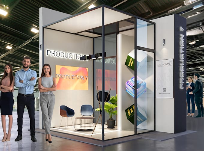 Design your exhibition booths and event spaces by Hadipourali | Fiverr