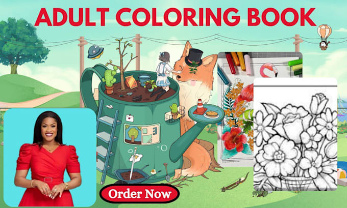 Expert illustrate adult coloring kids coloring book pages by Teresa ...