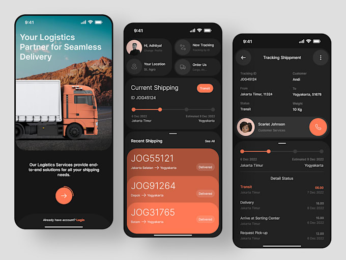 Develop truck booking app, logistics app, transportation app by Grealishdev | Fiverr