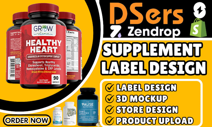 Do supplement bottle label design, cbd packaging design, supliful label ...