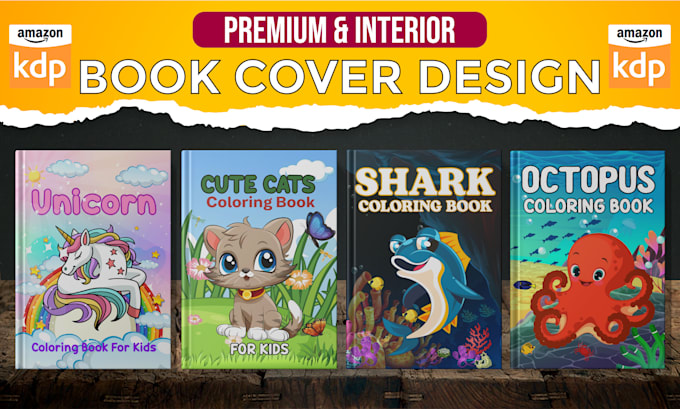 Do kids coloring book cover activity book interior cover design for kdp ...