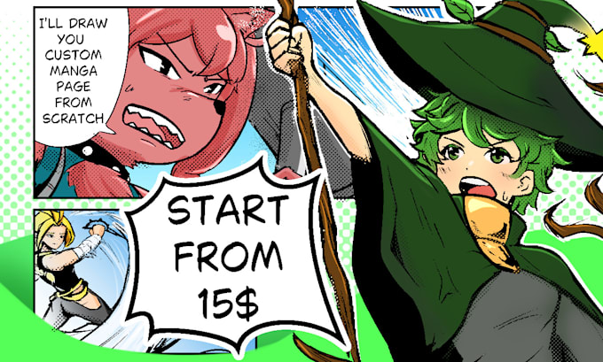 Draw custom manga page from scratch by Izeunne | Fiverr