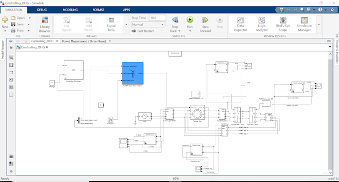 Dfig control with model predictive controller on simulink by Danwriter580 | Fiverr
