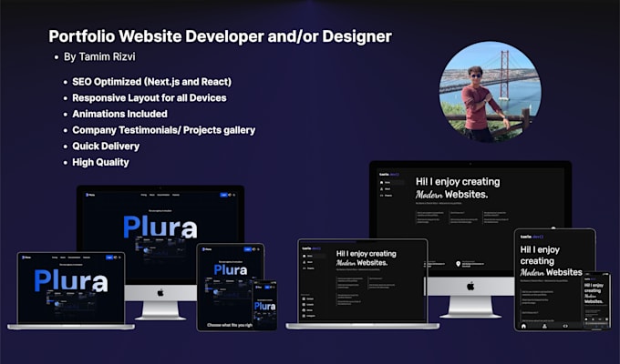 Create a complete animated landing page with next and gsap by Tamim ...