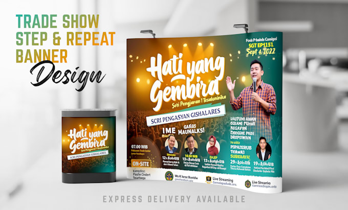 Design step and repeat, backdrop, exhibition banner, booth by Sadiya ...