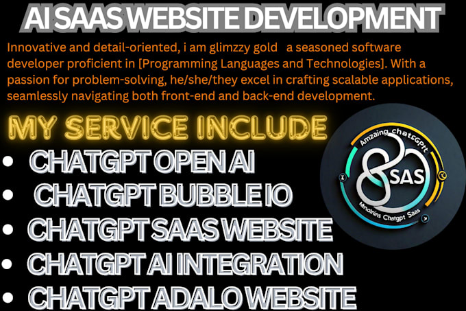 Do Openai Chatgpt Ai Integration Into Your Saas Website Bubble Adalo Website By Devlopermasreal